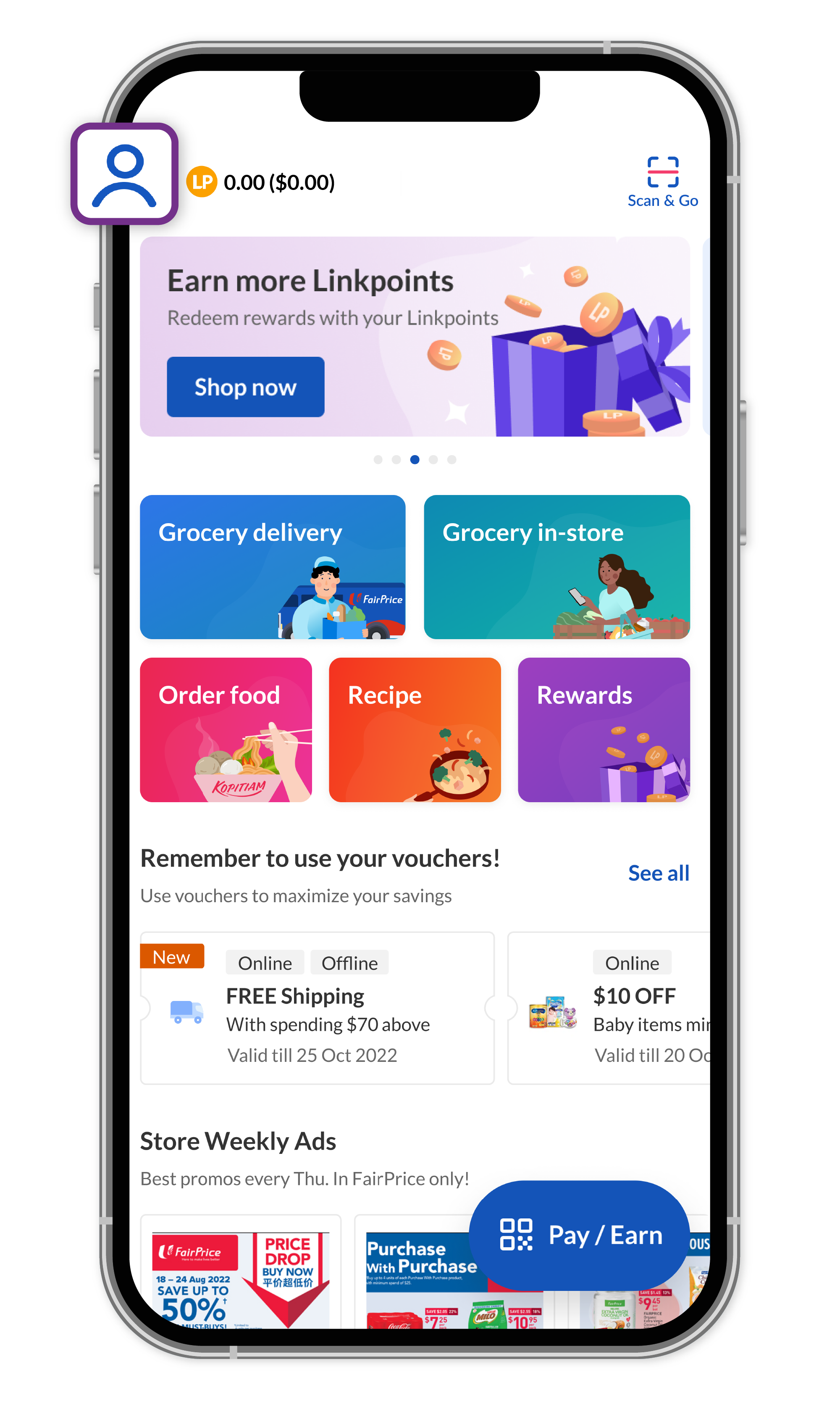 Get Linkpoints everywhere with your FairPrice Group app - Link