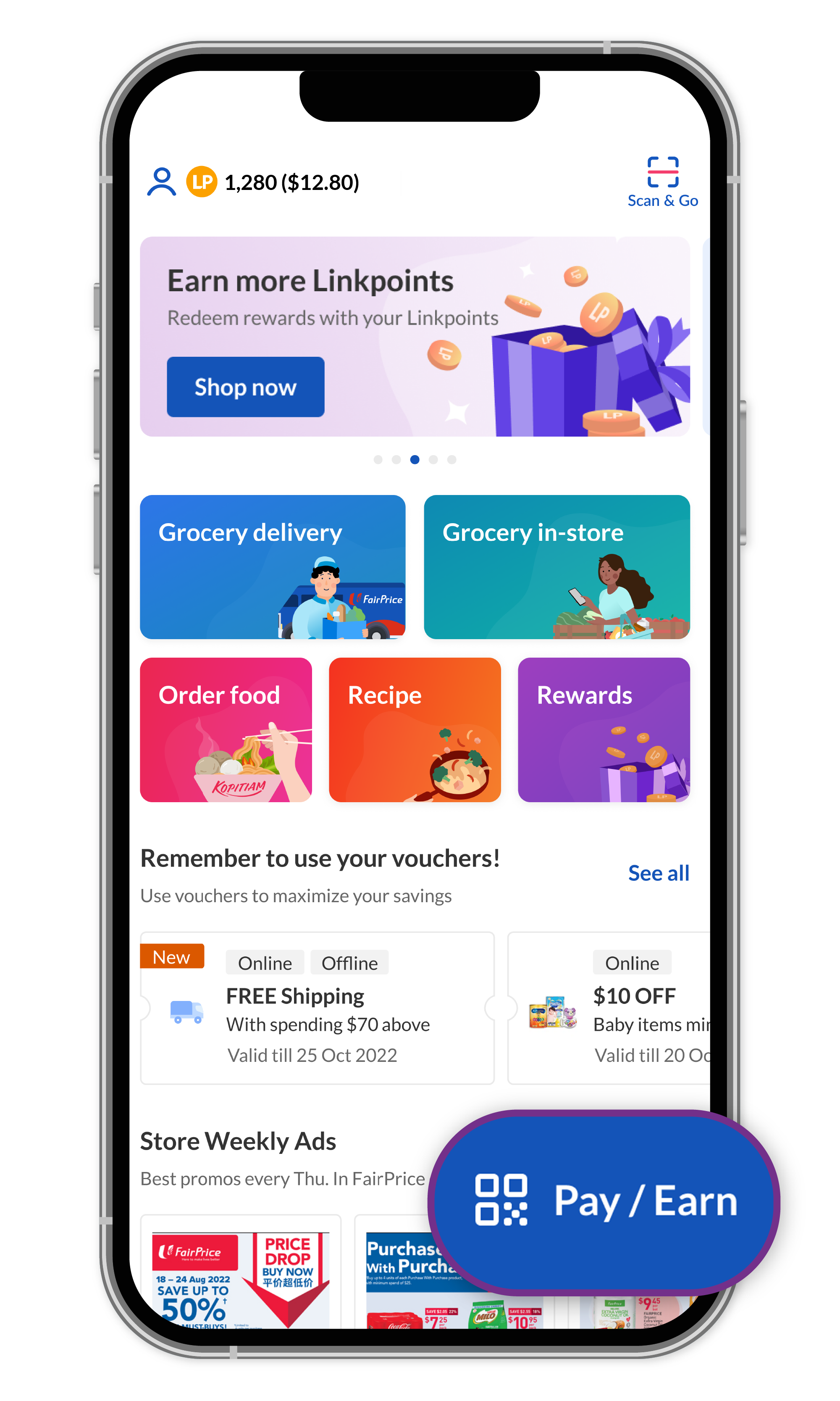 Get Linkpoints everywhere with your FairPrice Group app - Link