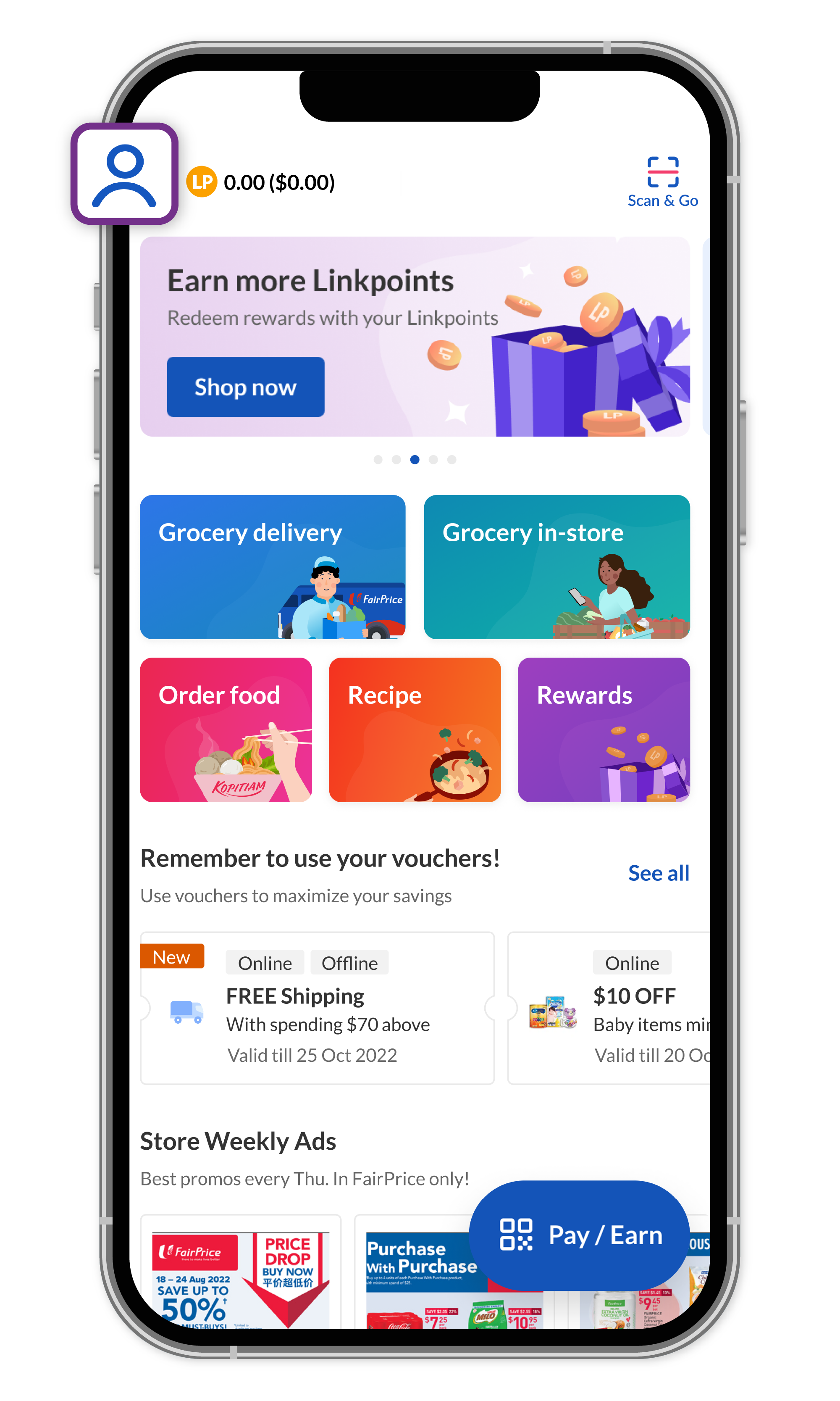 Get Linkpoints everywhere with your FairPrice Group app - Link