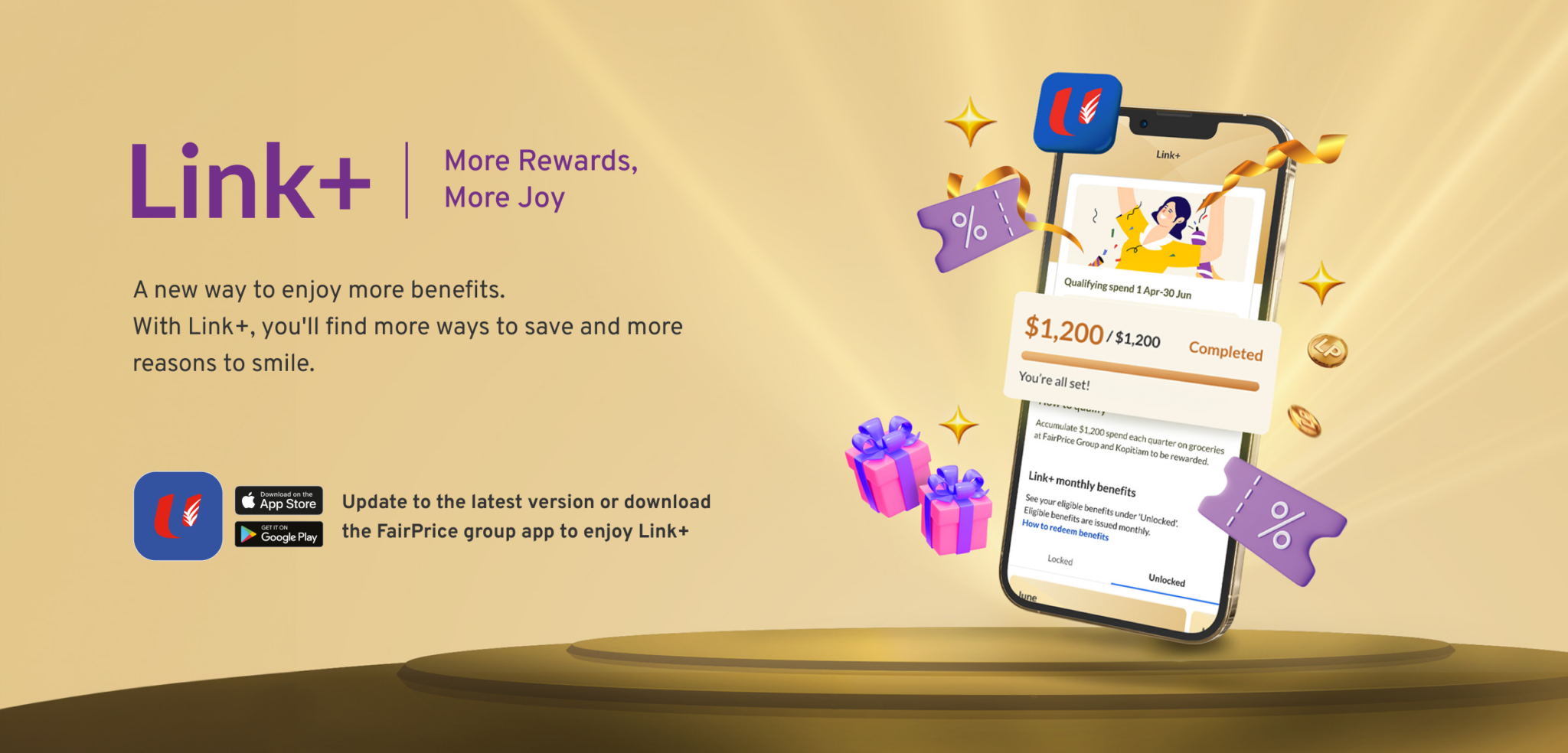 Link+ | More Rewards, More Joy.
